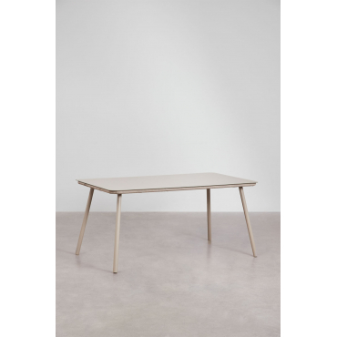 Rectangular dining table 160x90 cm in glass and aluminum Arhiza - SKLUM