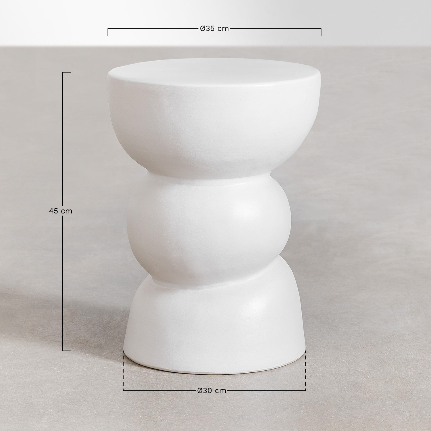 Round side table Ø35 cm in ceramic Tiyi - SKLUM