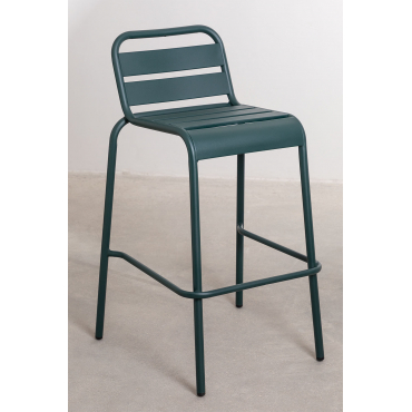 Pack of 2 Janti 75cm stackable outdoor high stools - SKLUM
