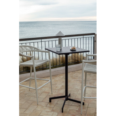 Dely 60x60 cm square bar table, foldable and convertible into 2 heights ...
