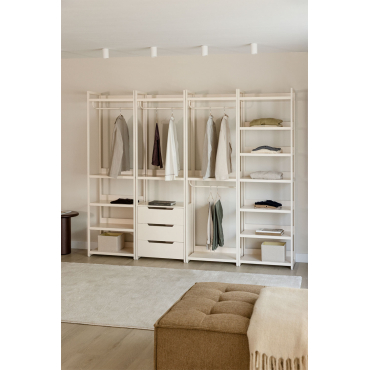 Velunis 4-piece open modular wardrobe with iron shelving - SKLUM