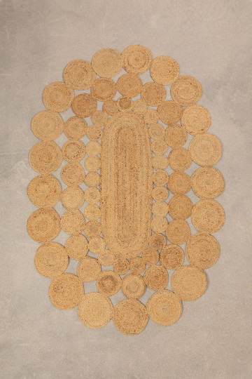 Oval Natural Jute Rug (141 x 99.5 cm) Tempo - SKLUM