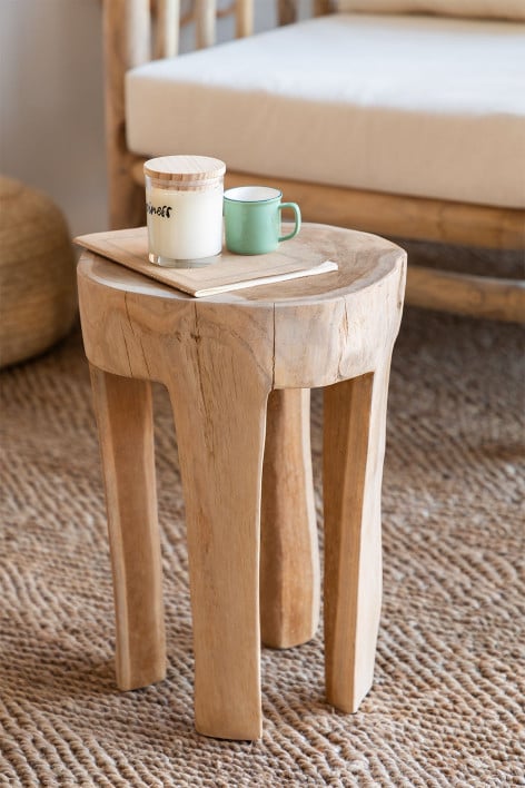 Round Wooden Side Table (Ø50 cm) Sigma - SKLUM
