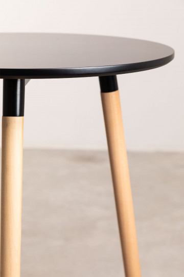 MDF & Metal Round High Table Ø60 cm Ivet Style - SKLUM