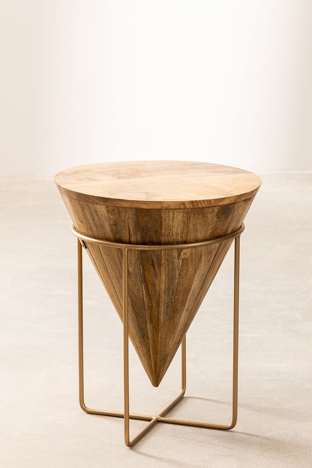 Round Mango Wood Side Table (Ø60 cm) Nanup - SKLUM