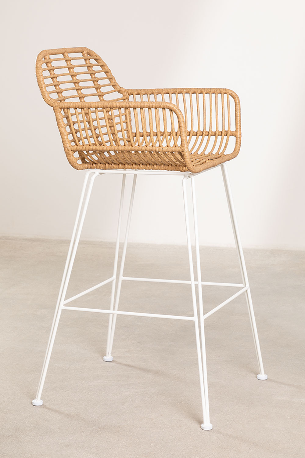 Synthetic Rattan High Stool Eska - SKLUM
