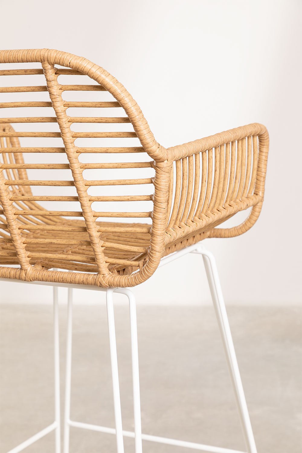 Synthetic Rattan High Stool Eska - SKLUM