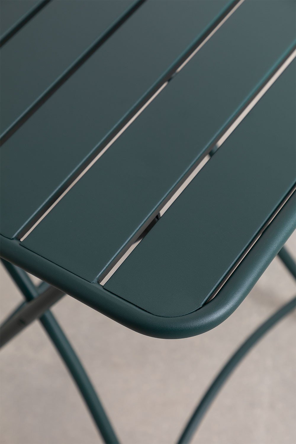 Janti 60x60 cm square folding kitchen table in steel - SKLUM