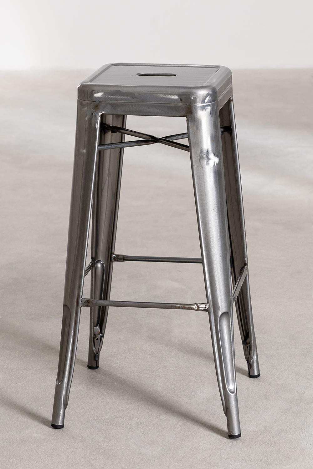 Brushed Steel High Stool LIX - SKLUM