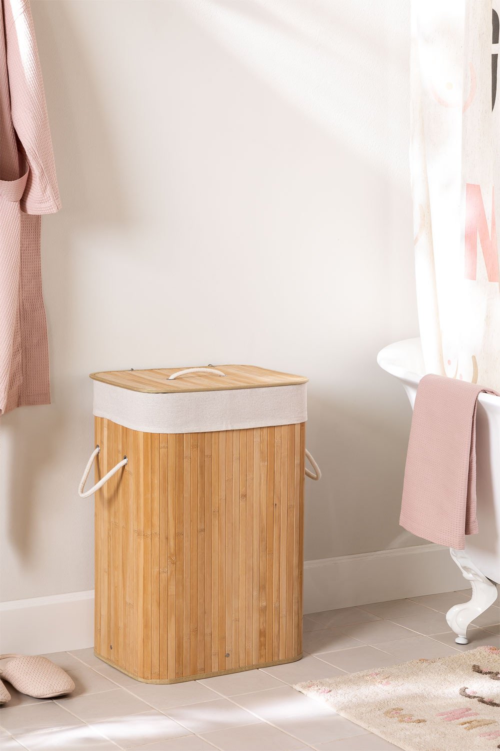 Bamboo laundry basket store
