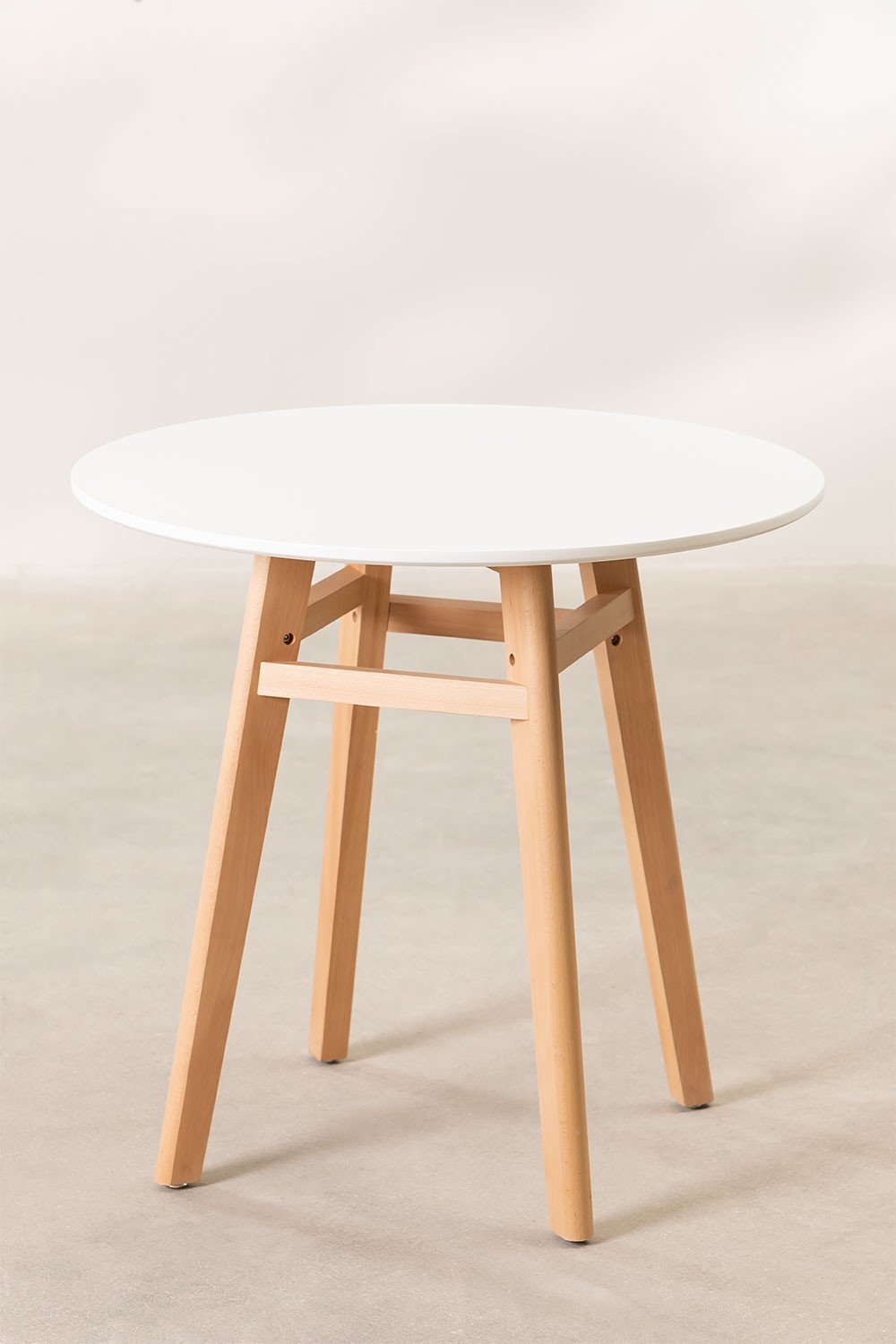 Round kitchen table Ø80 in beech wood and MDF Scand Nordic - SKLUM