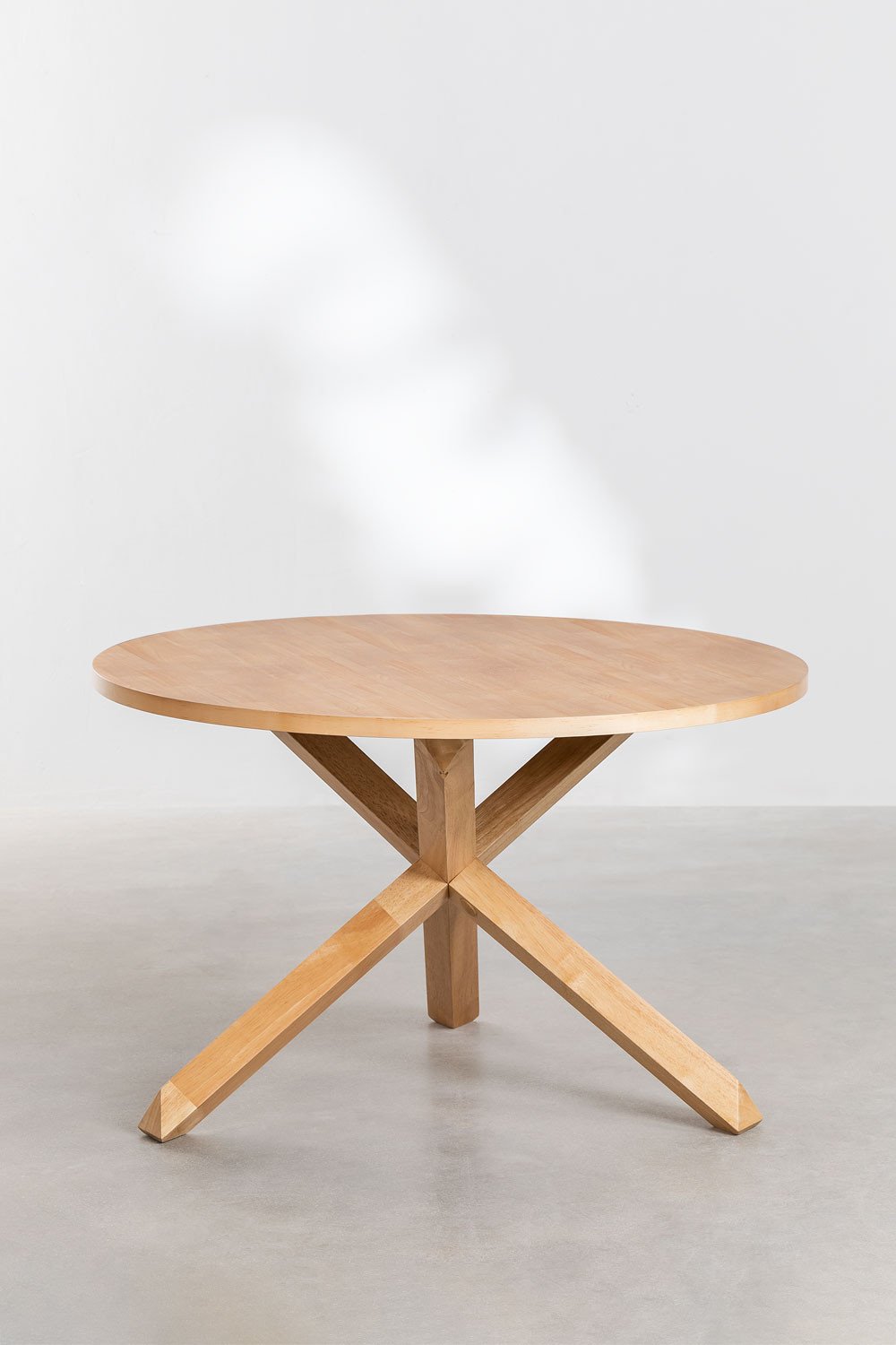 Round dining table Ø120 cm in MDF and Mieren wood - SKLUM