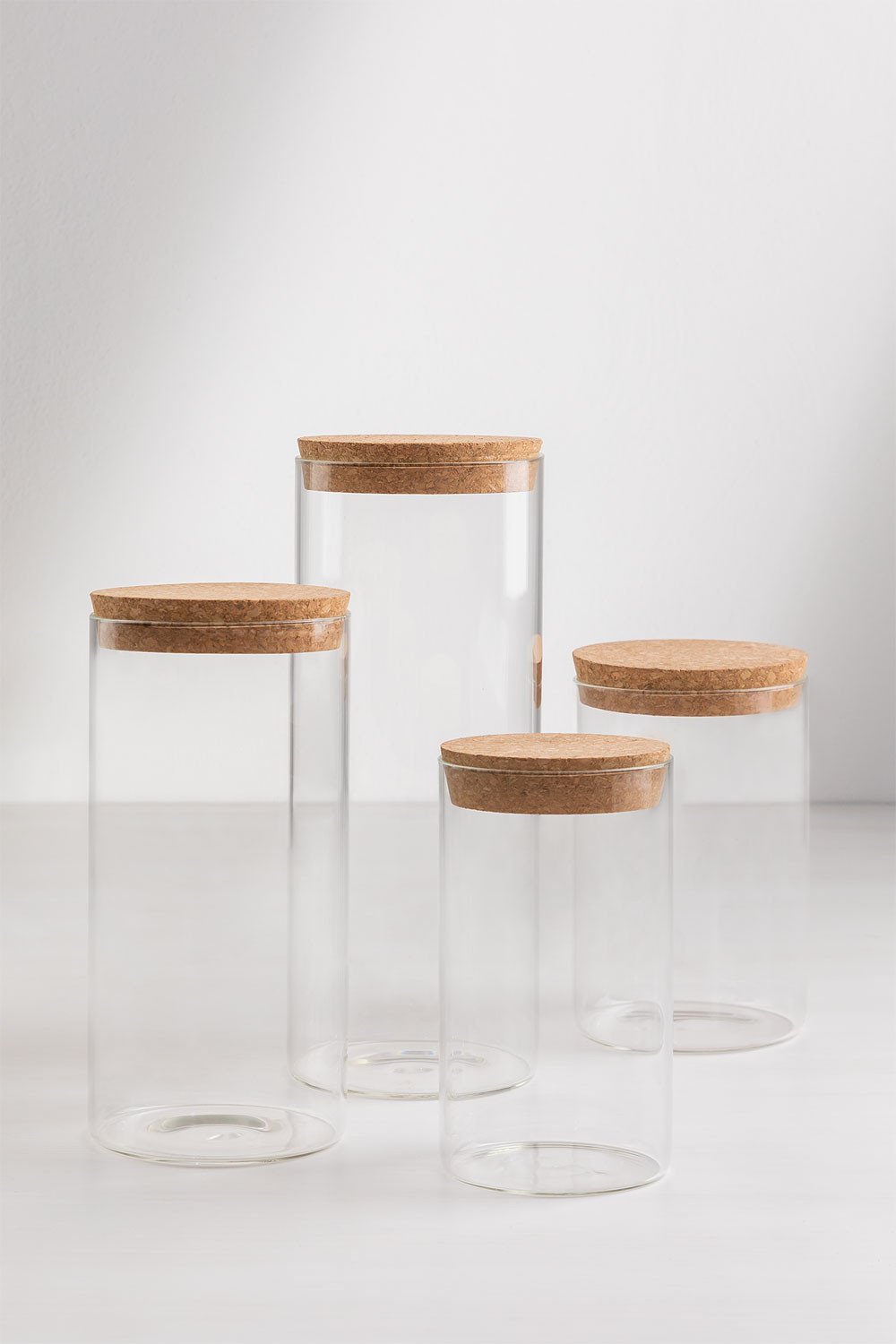 Set of 4 Launun glass jars - SKLUM
