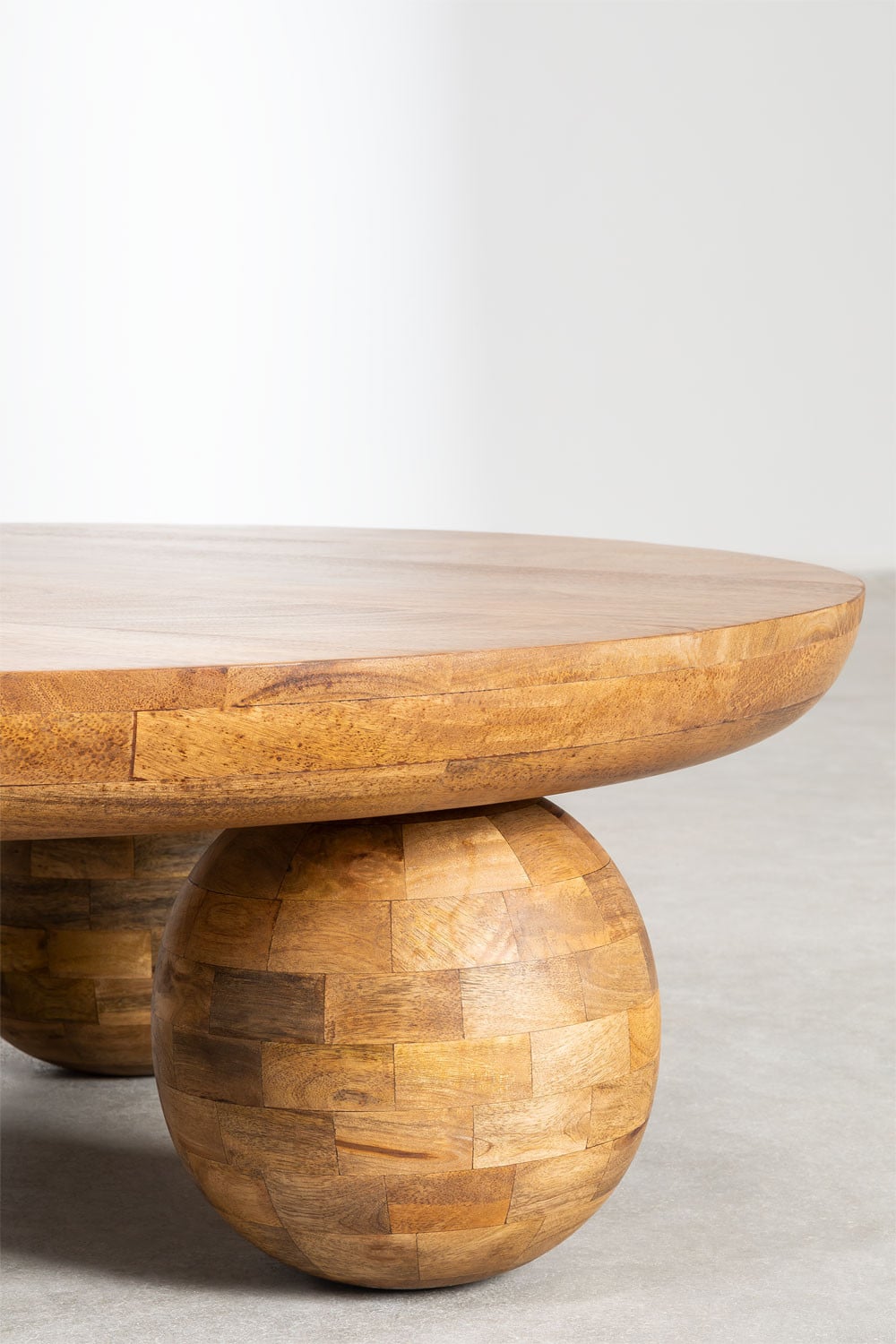 Round coffee table Ø90 cm in Cotia mango wood - SKLUM