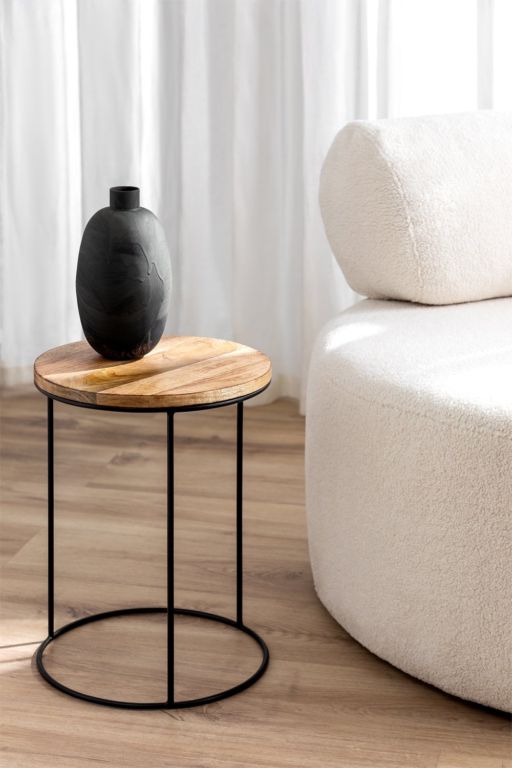 Round side table in mango wood (Ø30 cm) Tannam - SKLUM