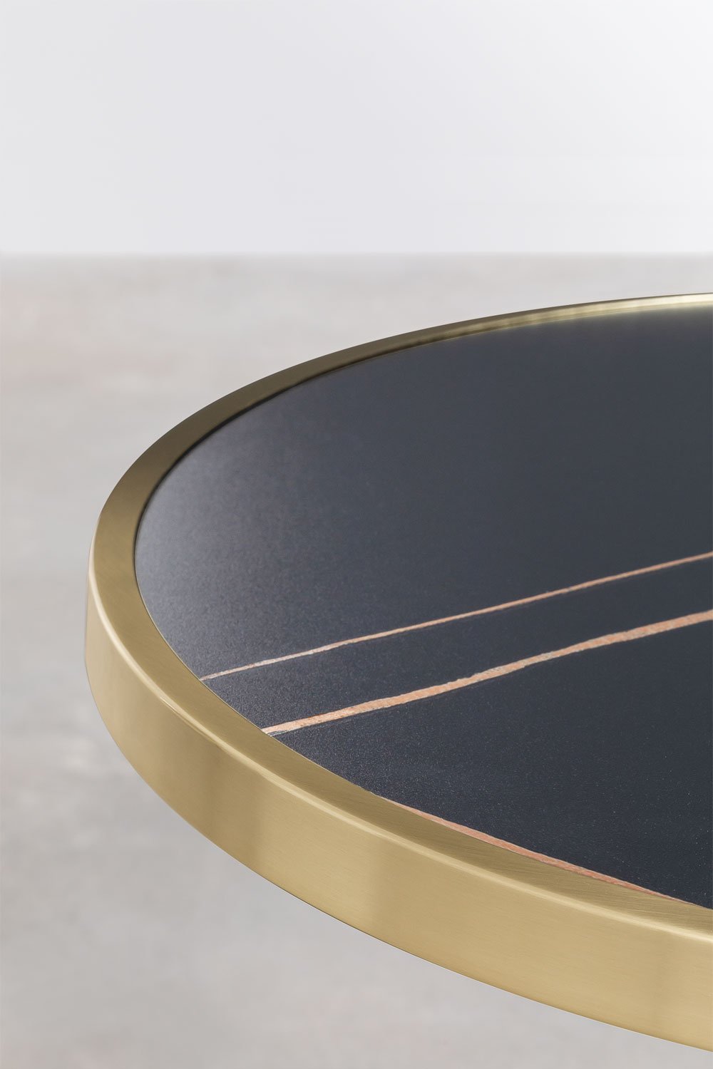 Manhattan round bar table Ø60 cm in stoneware - SKLUM