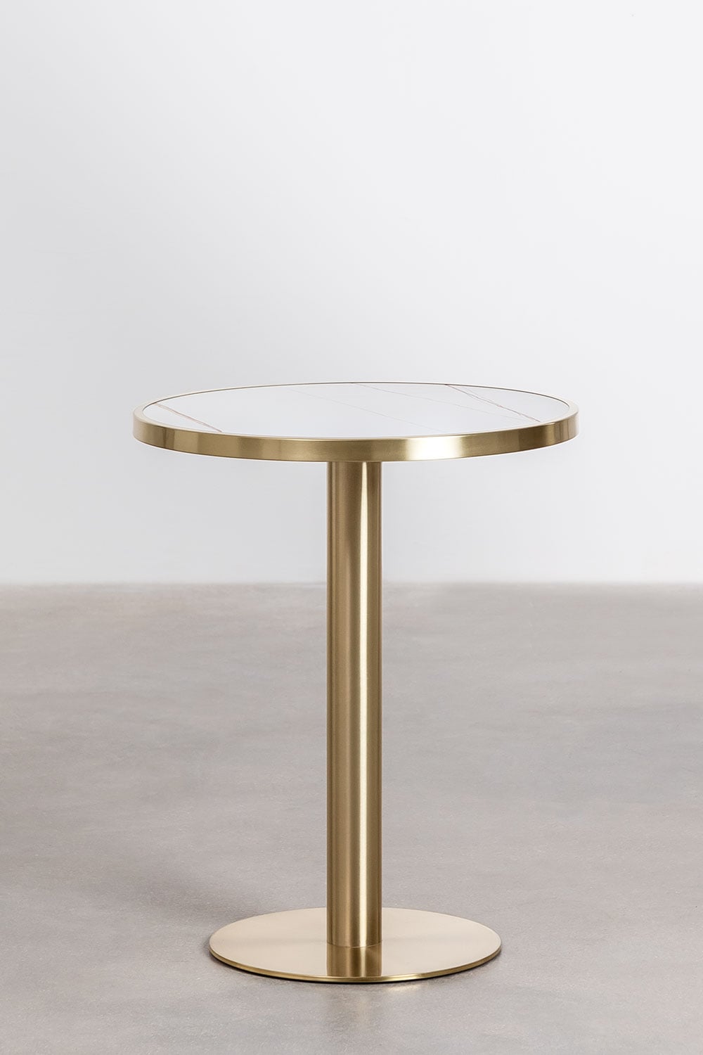 Manhattan round bar table Ø60 cm in stoneware - SKLUM