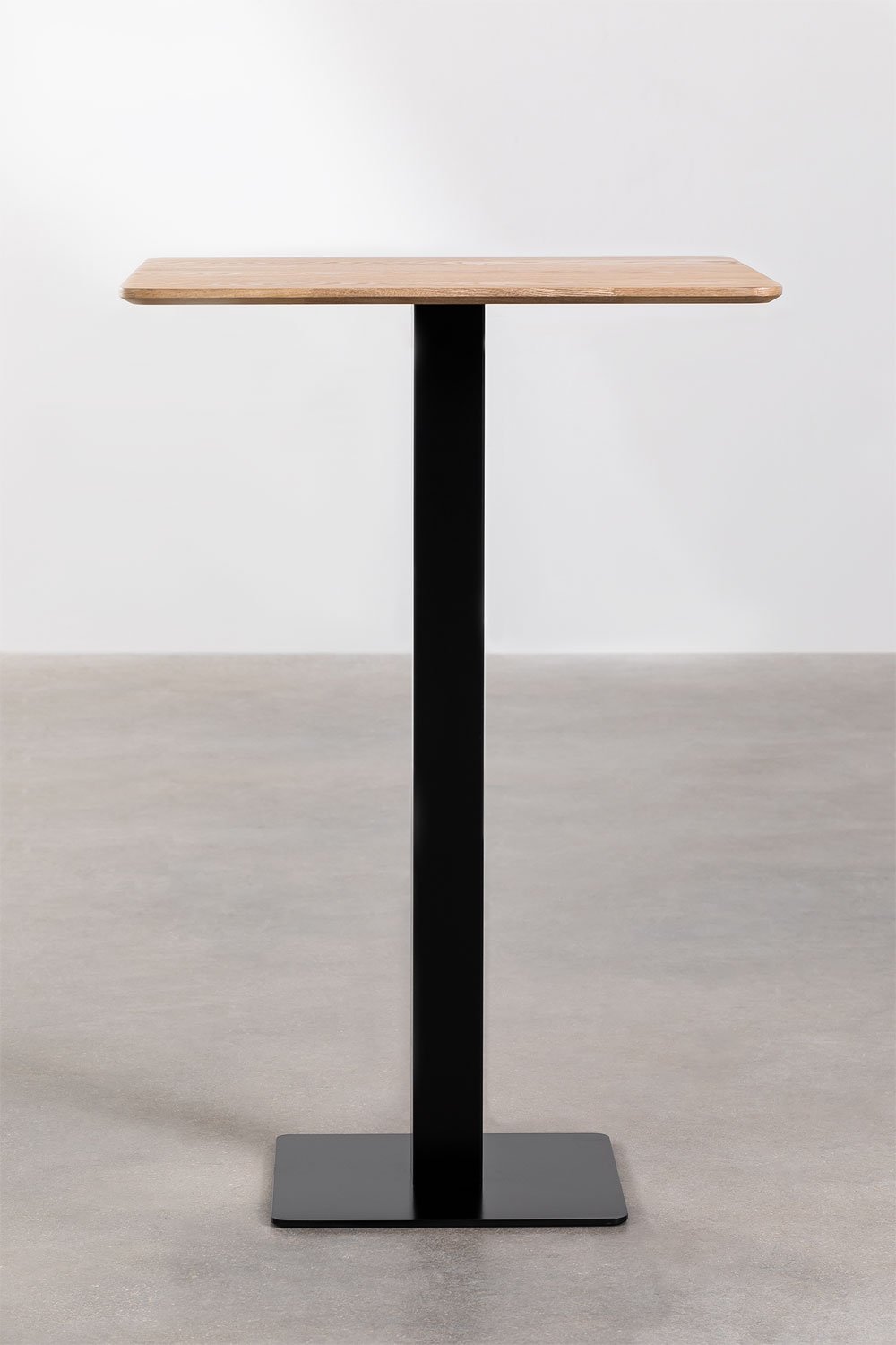 Square high bar table in Espresso ash veneer - SKLUM