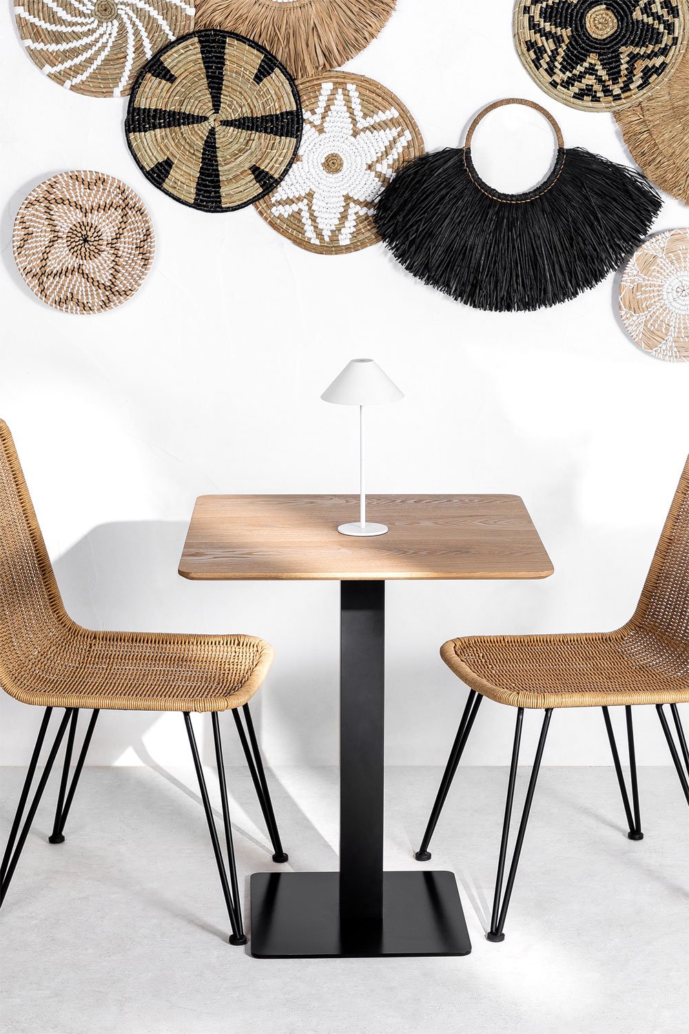 Square Ash Wood Bar Table ESPRESSO - SKLUM