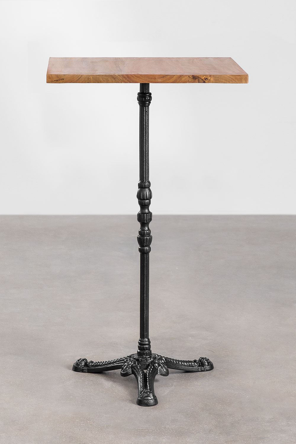 Square high bar table in Aztec acacia wood - SKLUM