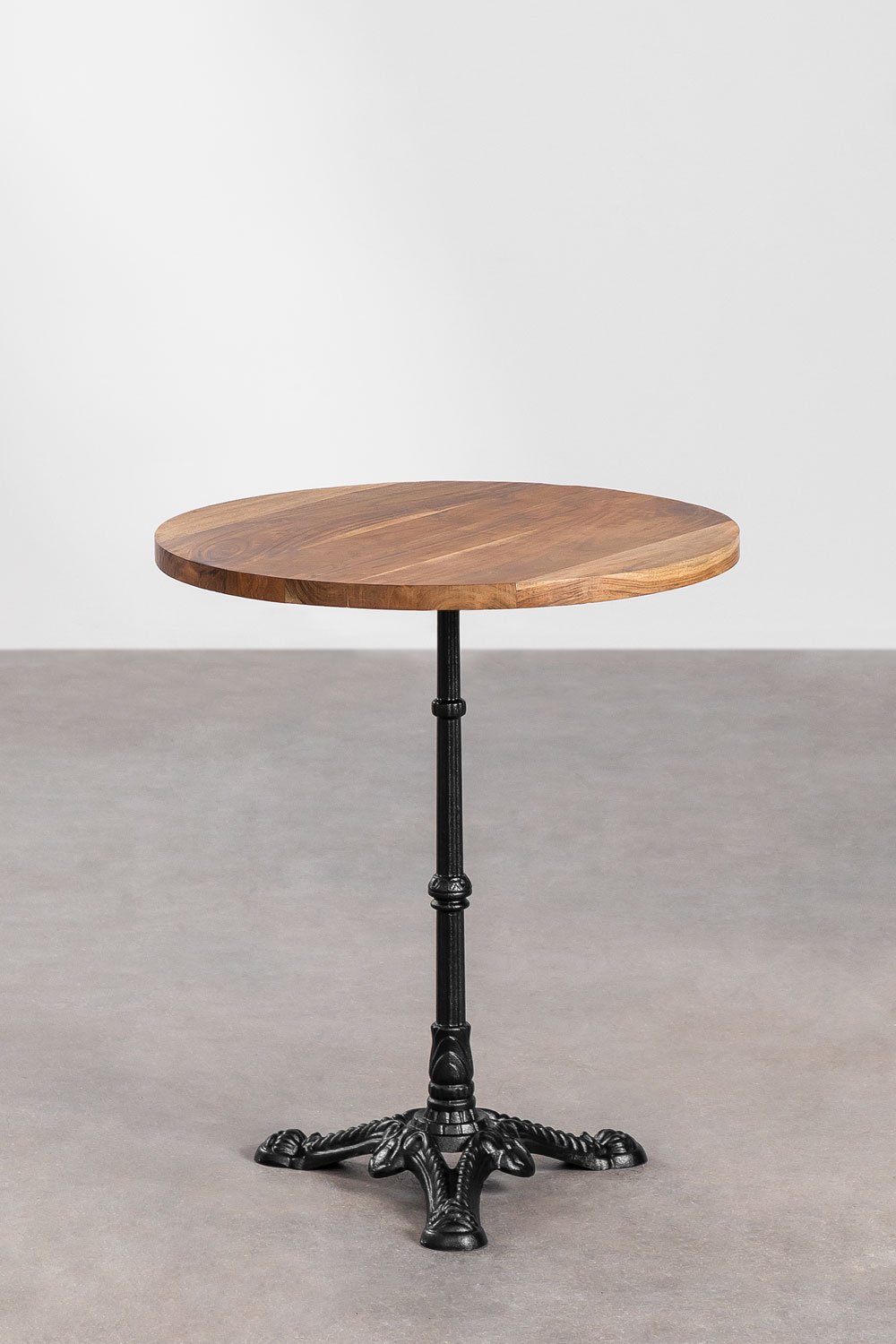 Round Acacia Wood Bar Table Aztec - SKLUM