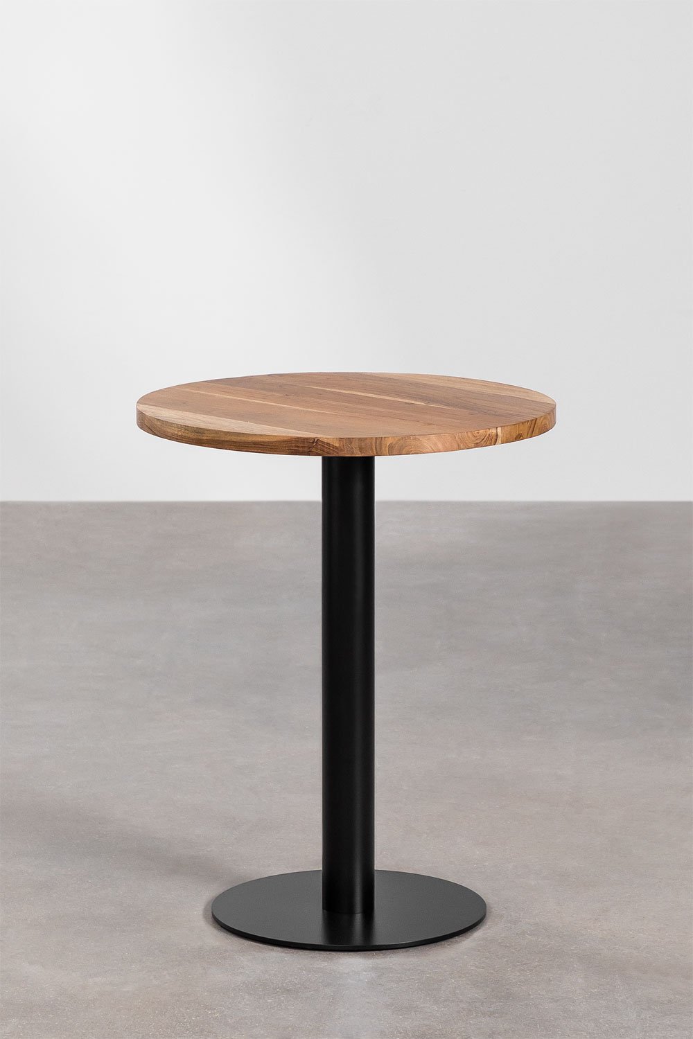 Round Acacia Wood Bar Table Macchiato - SKLUM
