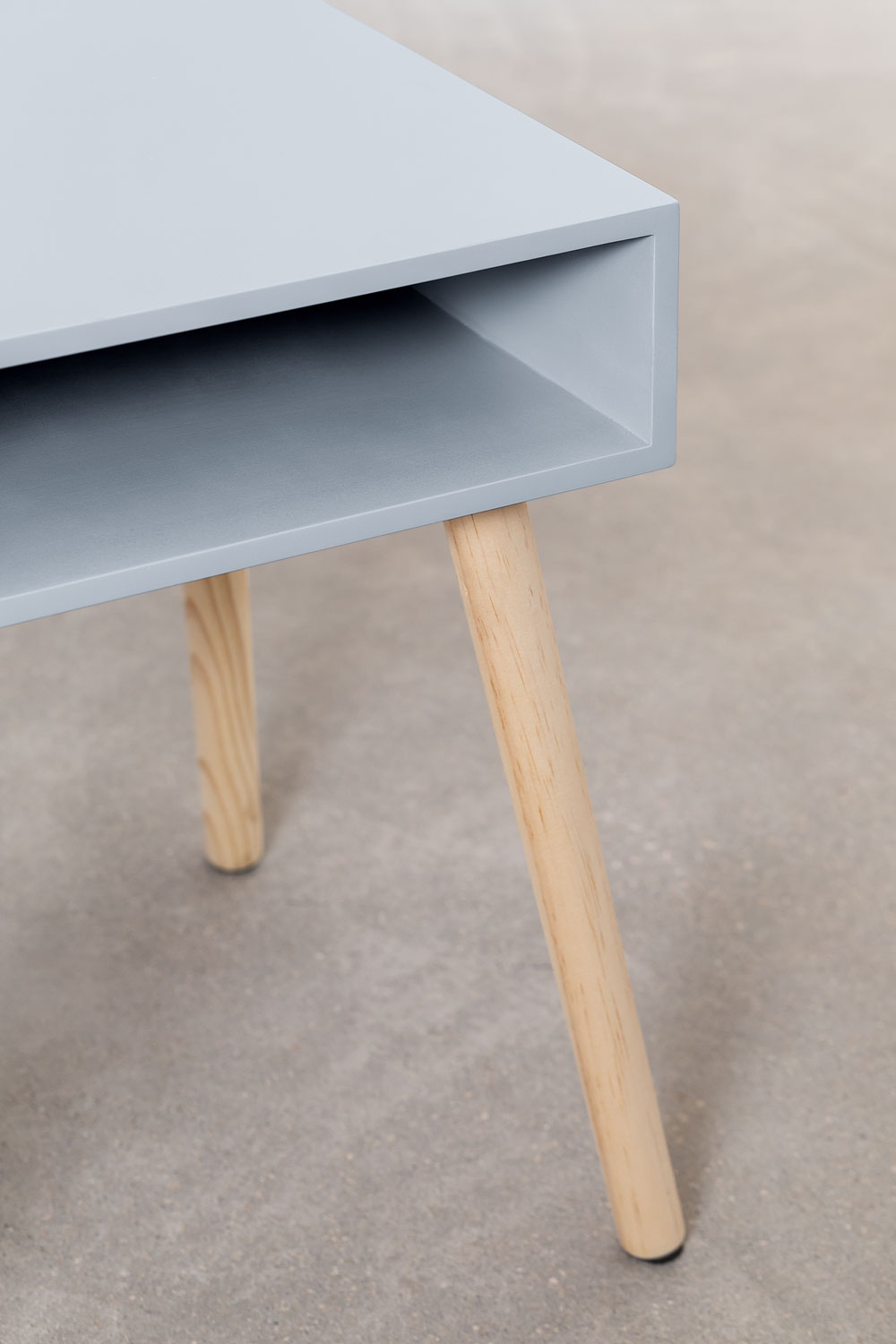 Rectangular bedside table 40x35 cm in Zente wood - SKLUM