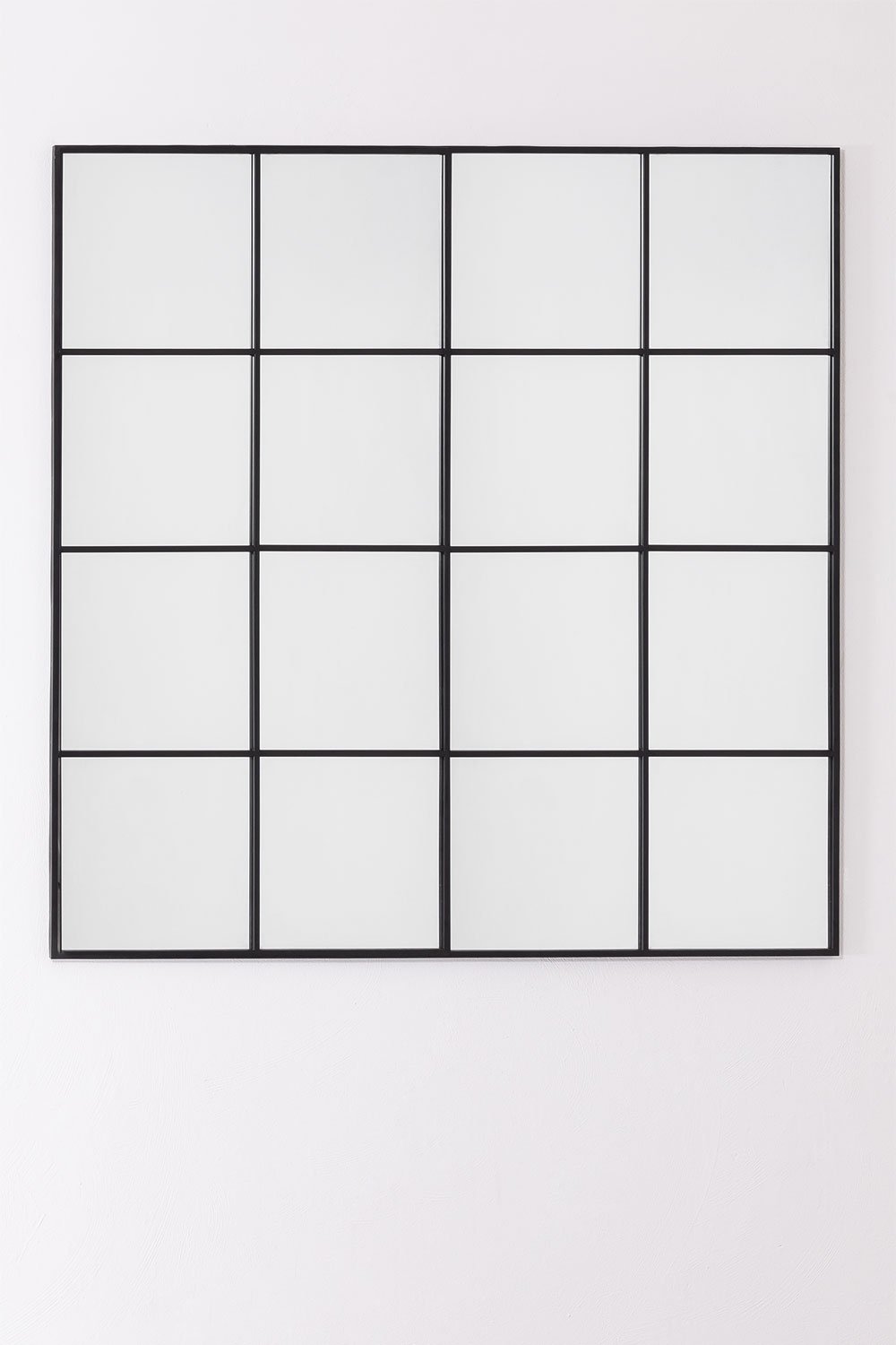 Wall mirror in metal window effect (122x122 cm) Sofi - SKLUM