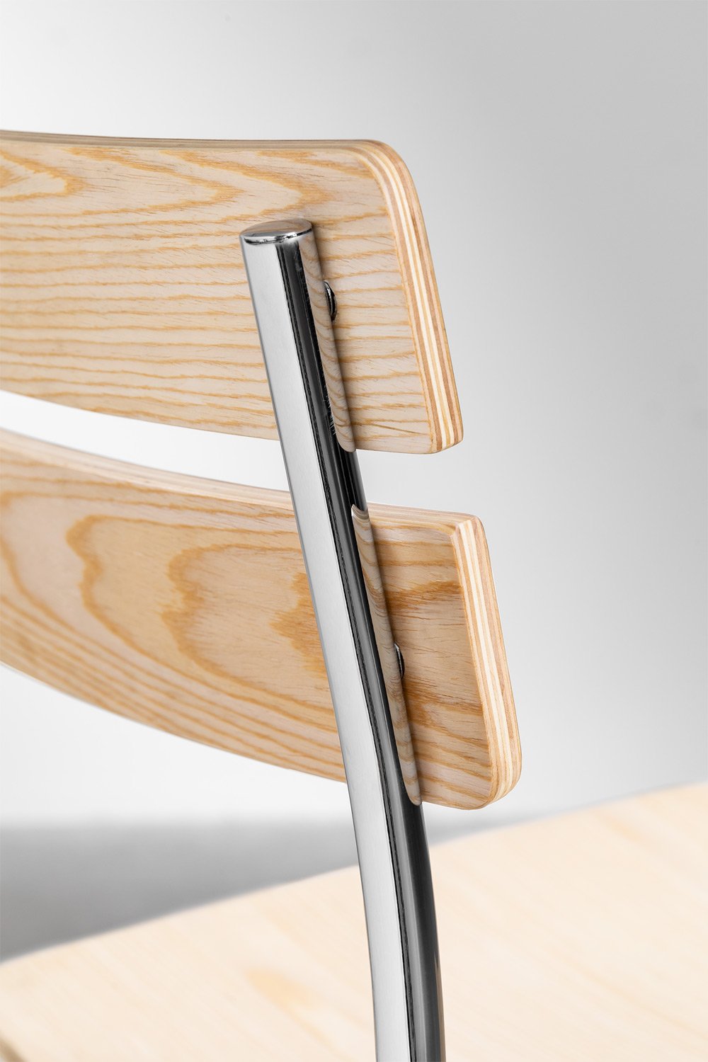 Debie wood and steel dining chair - SKLUM