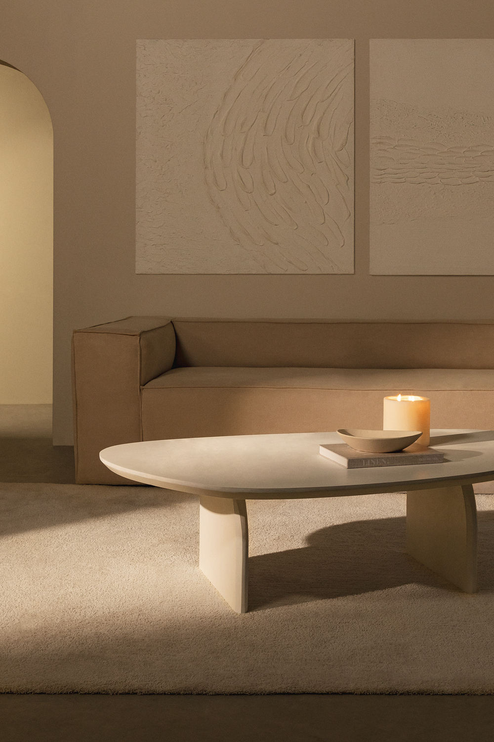 Coffee table in mango wood (135x80 cm) Bedum - SKLUM