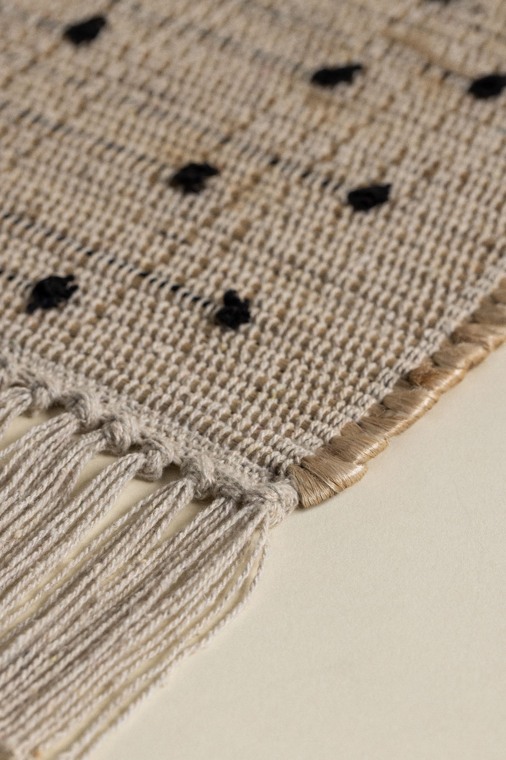 Gozlan 45x170 cm cotton and jute table runner - SKLUM