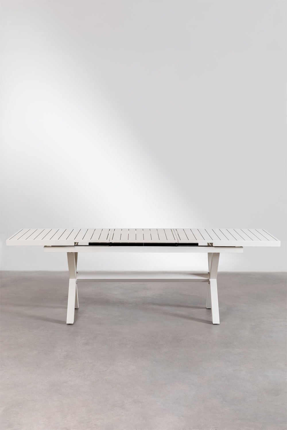 Karena Extendable Rectangular Aluminum Garden Table Set (180-240x90 cm ...