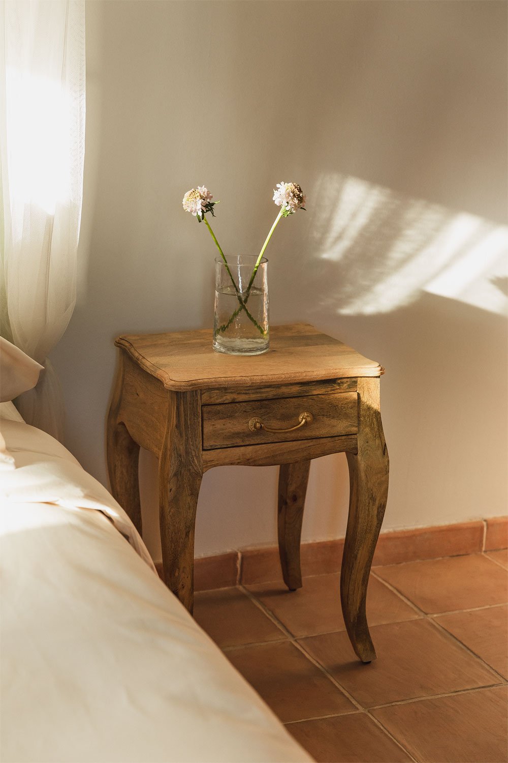Micaela mango wood bedside table - SKLUM