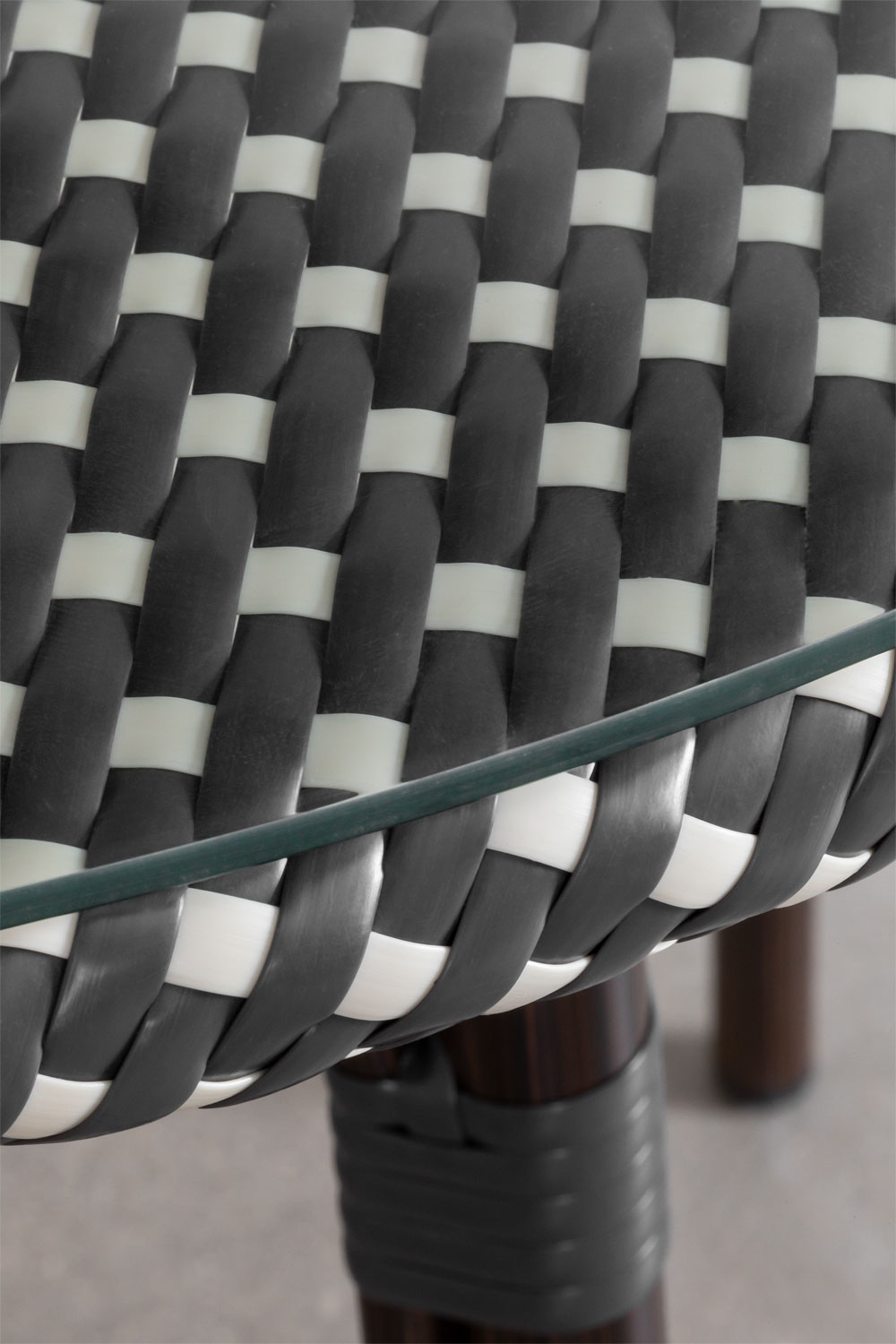 Brielle Bistro Round Dining Table in Aluminium and Synthetic Rattan ...