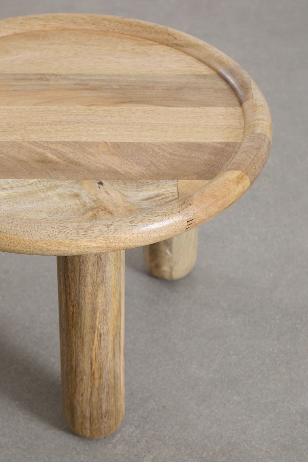 Round side table in Obiora mango wood - SKLUM