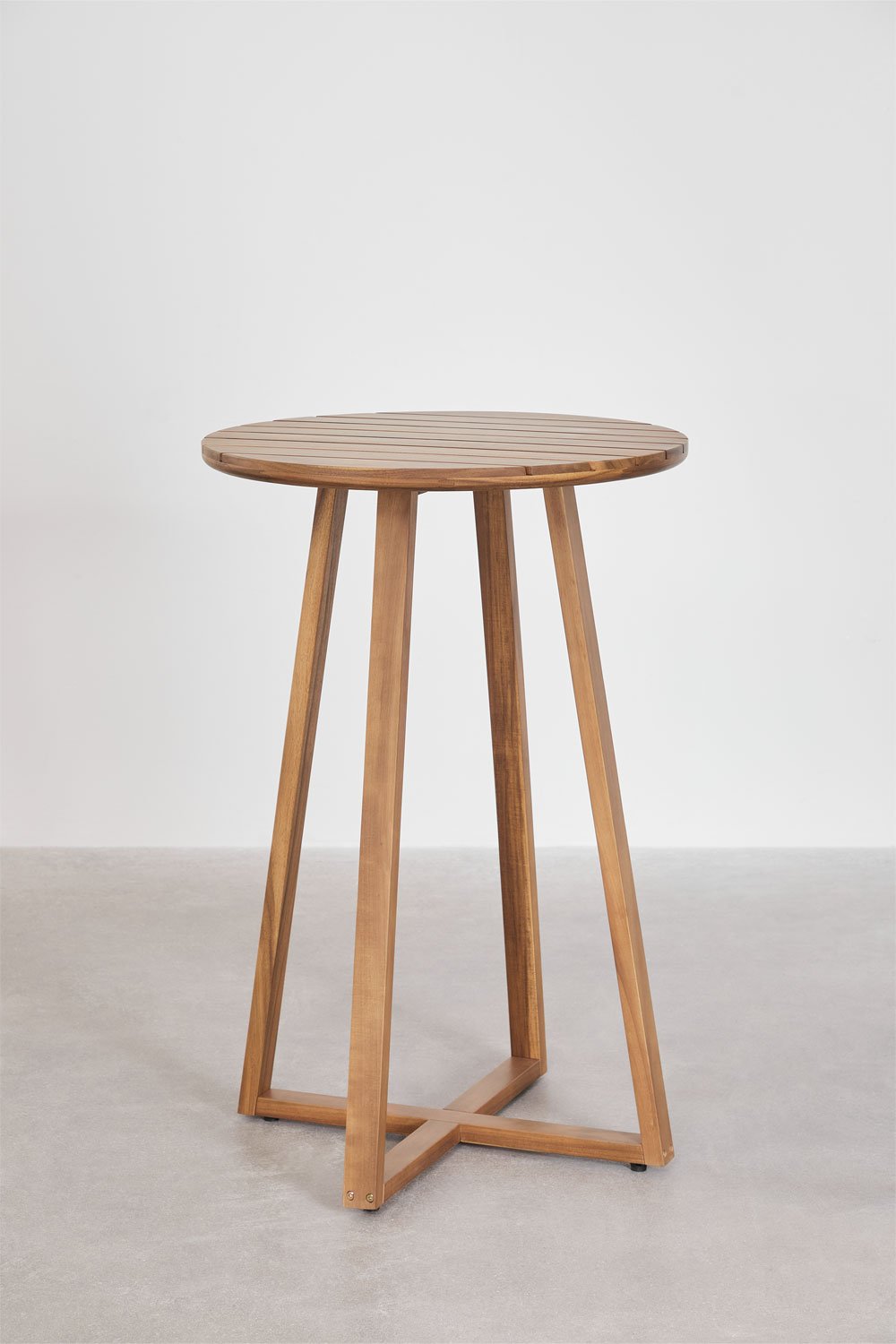 Round garden high table Ø70 cm in acacia wood Magda - SKLUM