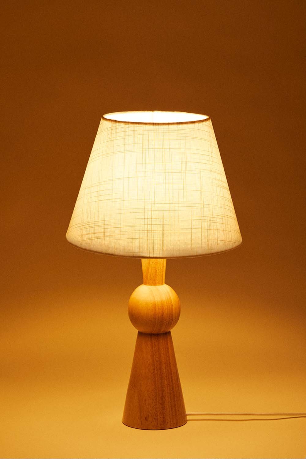 Jevila Rubber Wood Table Lamp - SKLUM