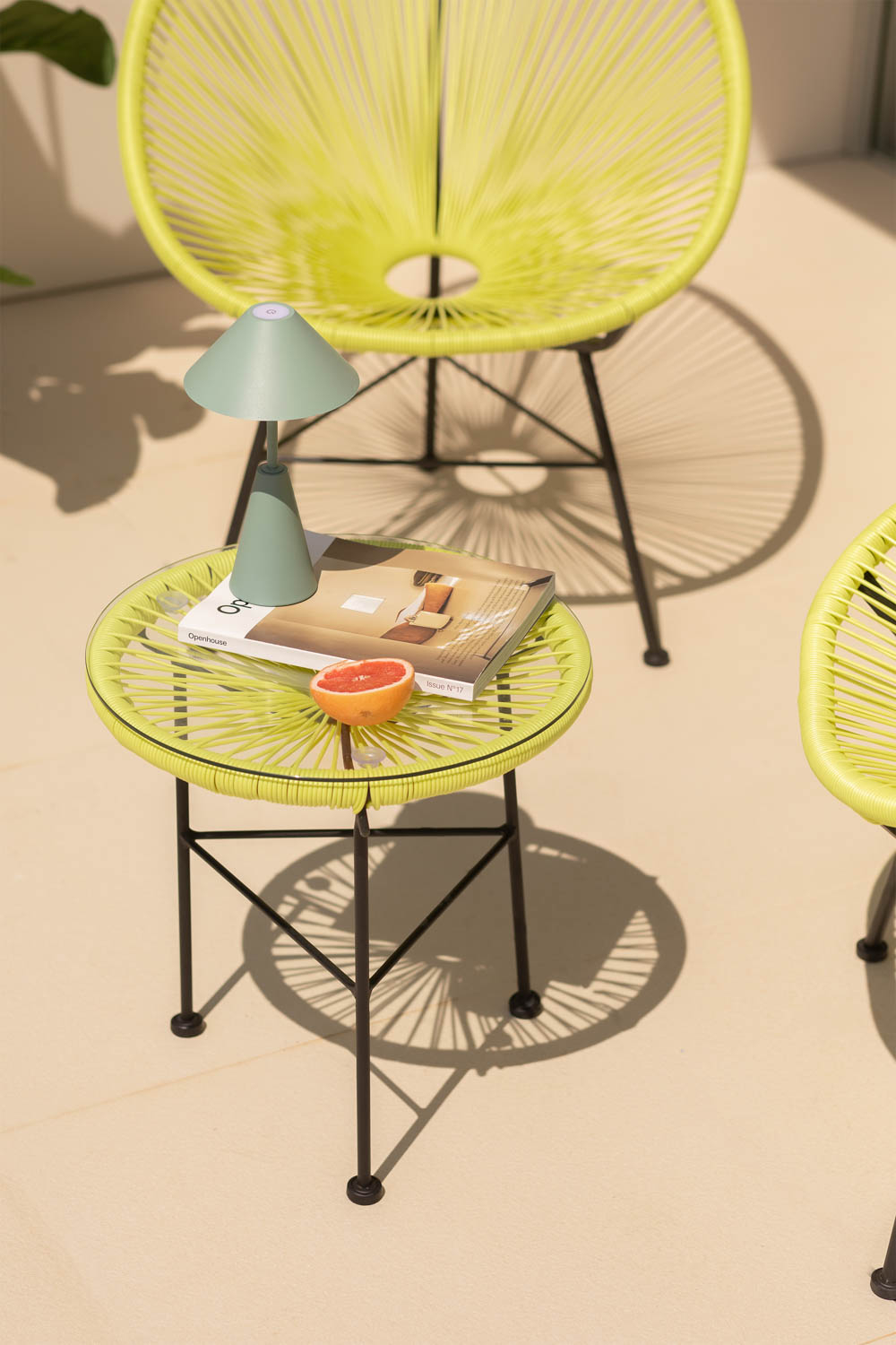 Round side table Ø45 cm in metal and polyethylene Acapulco - SKLUM