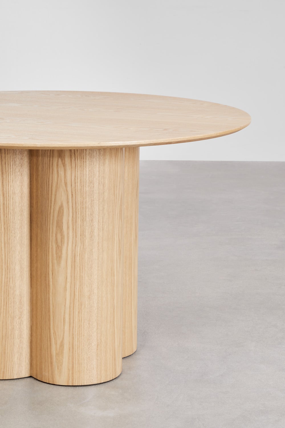 Round dining table Ø120 cm in veneer and MDF Athena - SKLUM