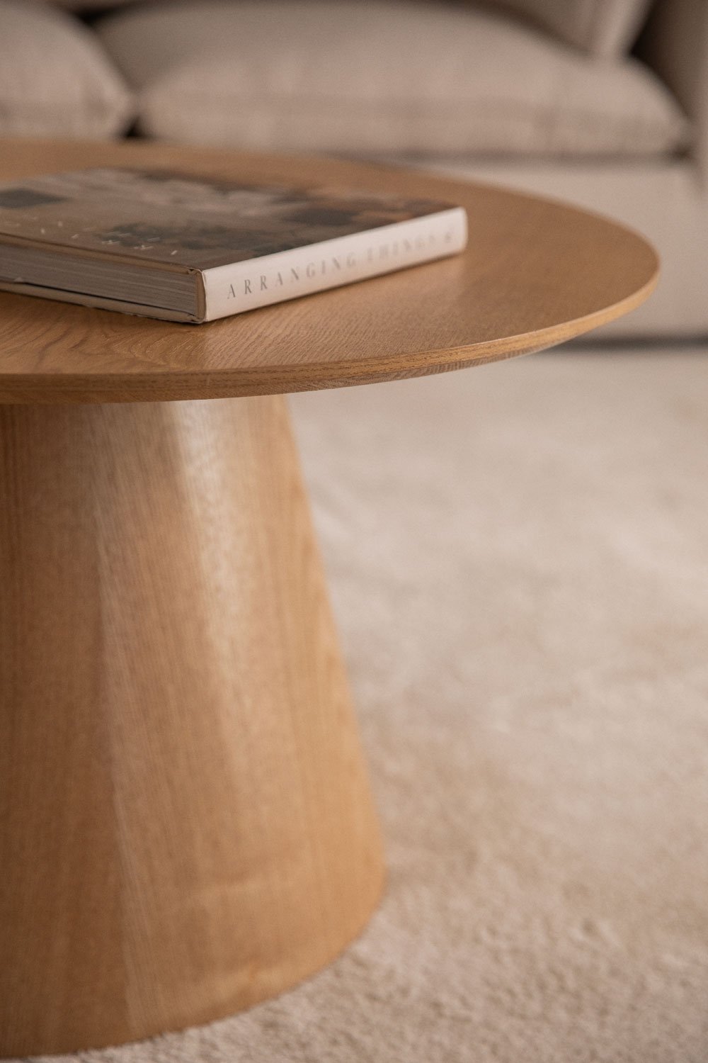 Aura round coffee table Ø80 cm in wood - SKLUM