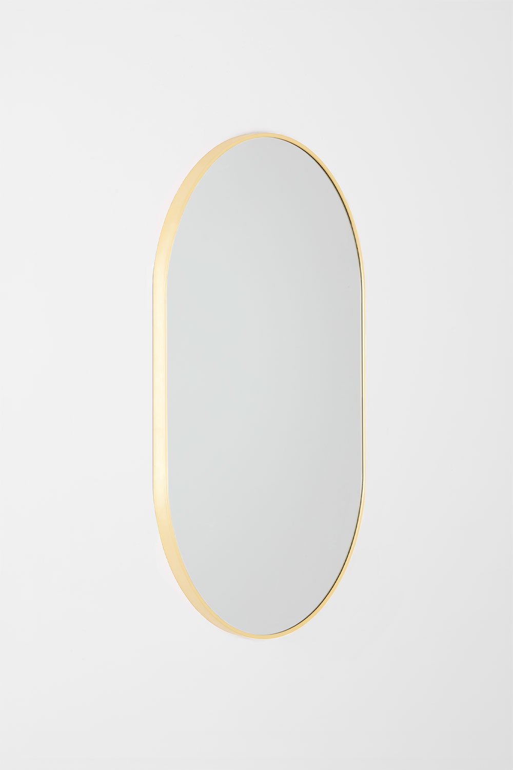 Oval aluminum wall mirror 60x90 cm Draves - SKLUM