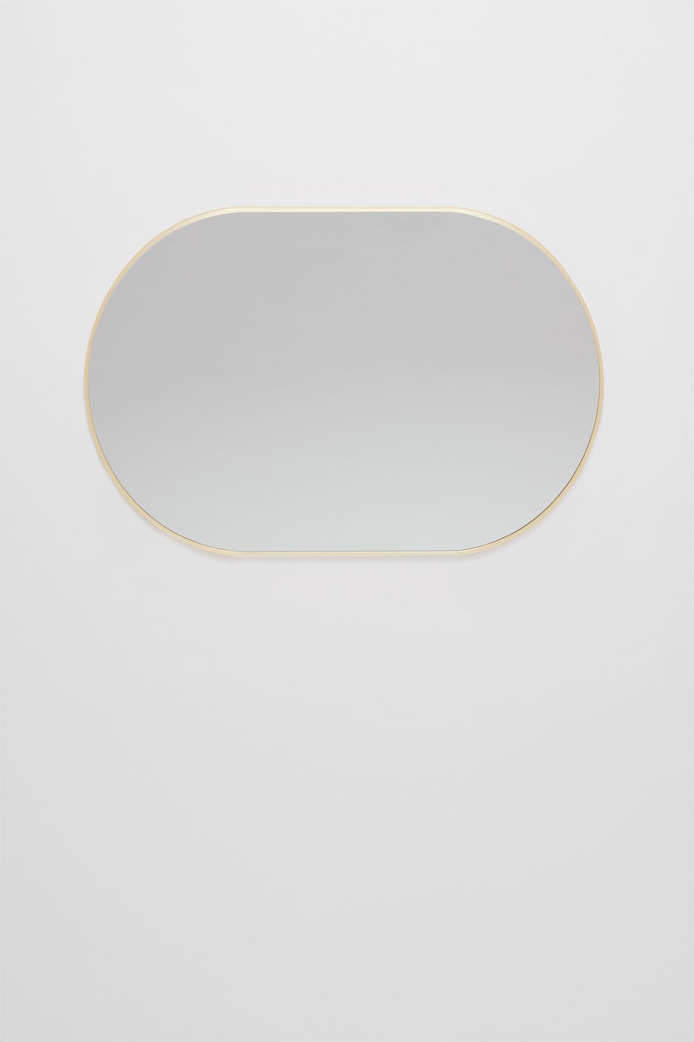 Oval aluminum wall mirror 60x90 cm Draves - SKLUM