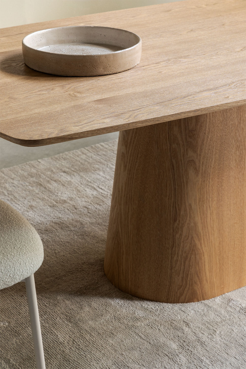 Rectangular dining table 200x100 cm in Aura wood - SKLUM