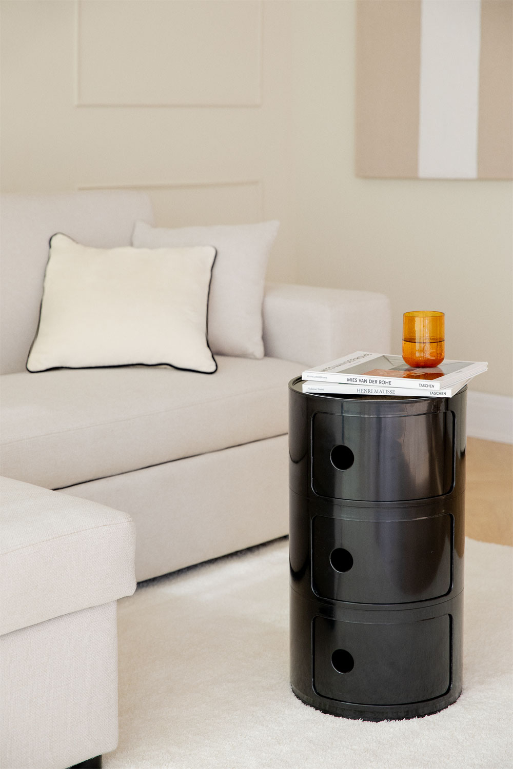 Babel round side table with shelves - SKLUM