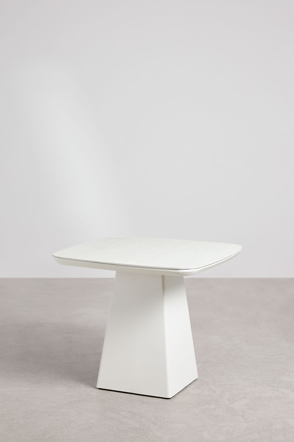 Square garden table 90x90 cm in sintered stone and Inkeri aluminium - SKLUM