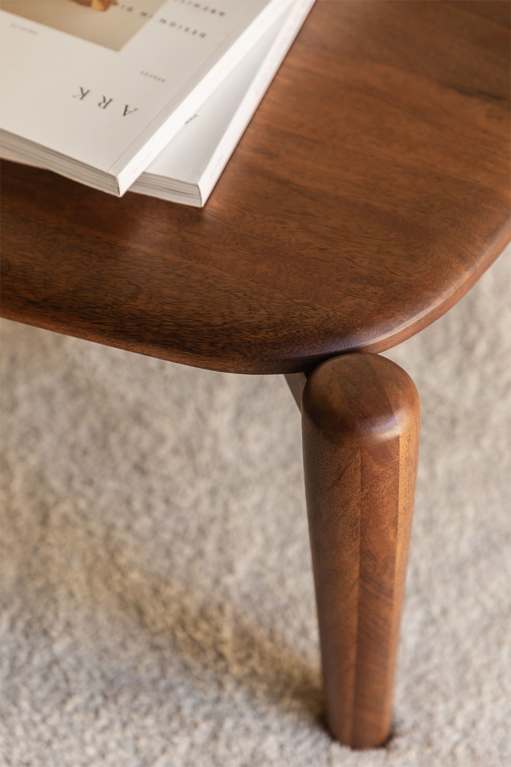 Rectangular coffee table 120X60 cm in mango wood Gina - SKLUM