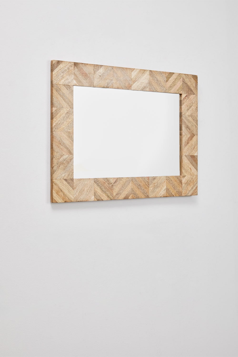 Rectangular wall mirror 50x70 cm in mango wood Mykonos - SKLUM