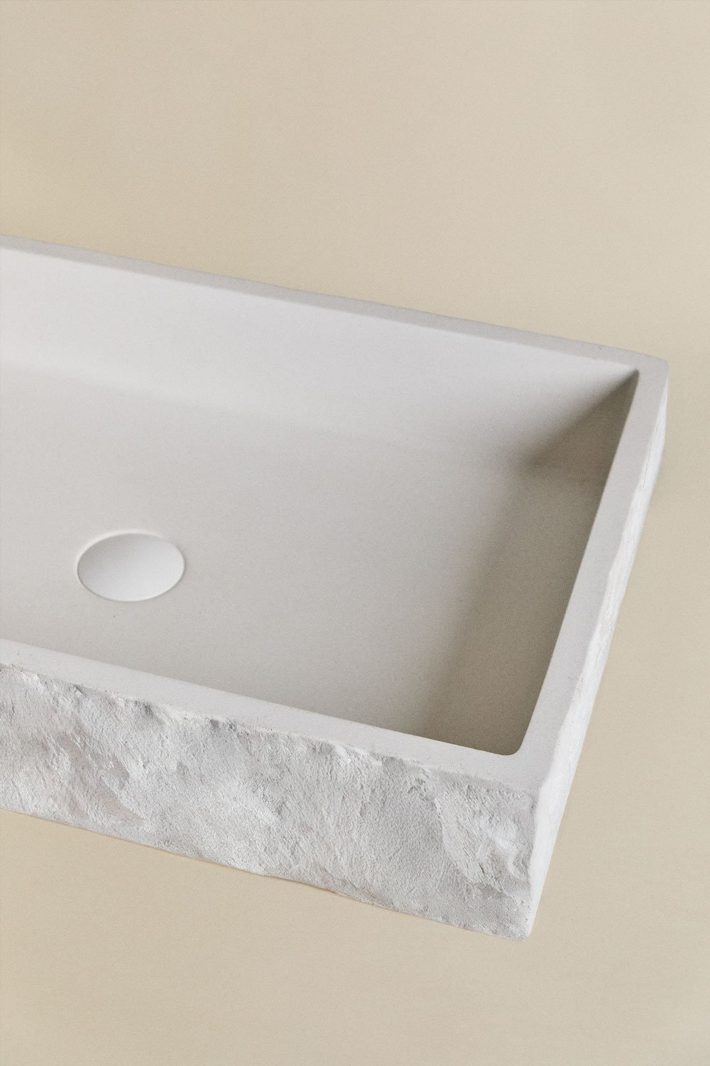 Rectangular sink 60x40 cm in cement Ushba - SKLUM