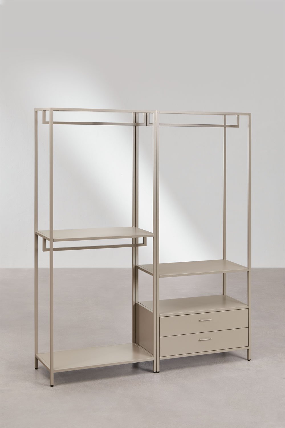 Janine 2-piece open modular wardrobe with drawers - SKLUM