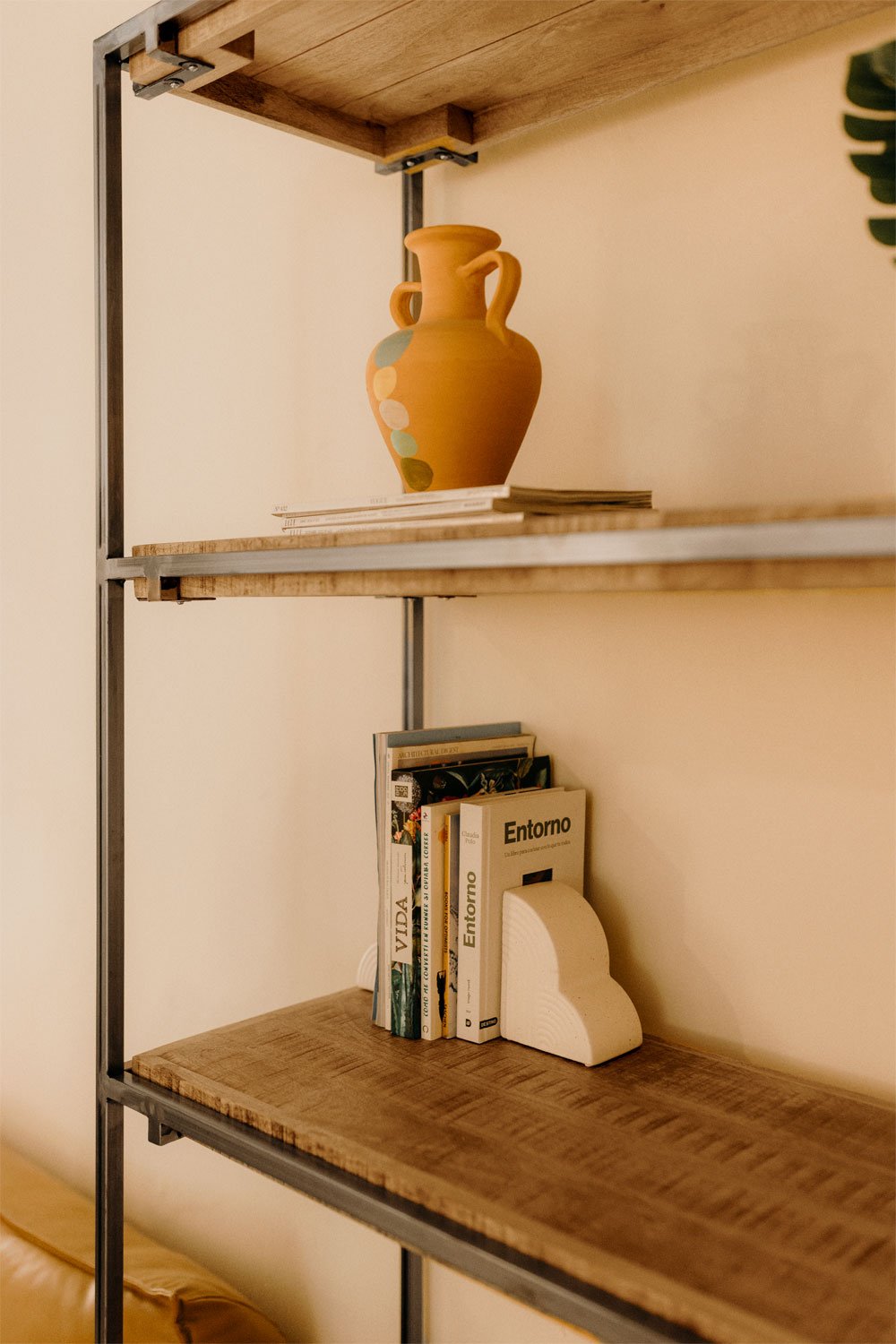 Inme Mango Wood Shelf with 5 Shelves - SKLUM